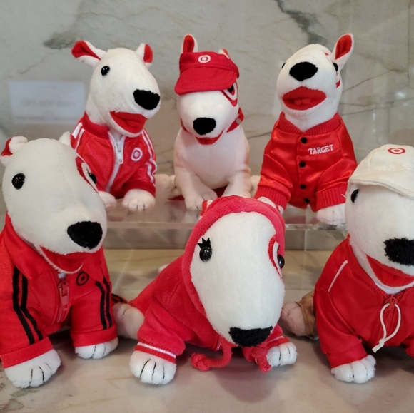 Target | Other | Bundle Of 6 Target Bullseye Collectible Plush Dogs ...